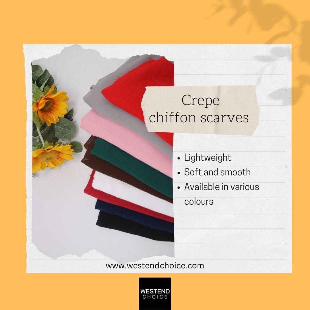 Crepe chiffon scarves – WESTEND CHOICE